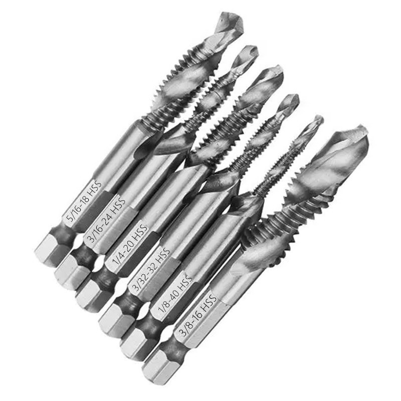 6-Piece High-Speed Steel Hexagonal Handle British Composite Tap ...