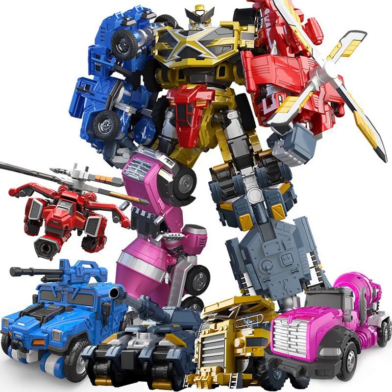 5 IN 1 Mini Force Transformation Tank Robot Toys Action Figures ...