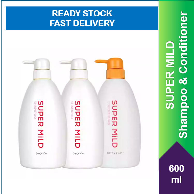 SUPER MILD Shampoo & Conditioner (Green Flower/Floral Fruity) 600ml ...