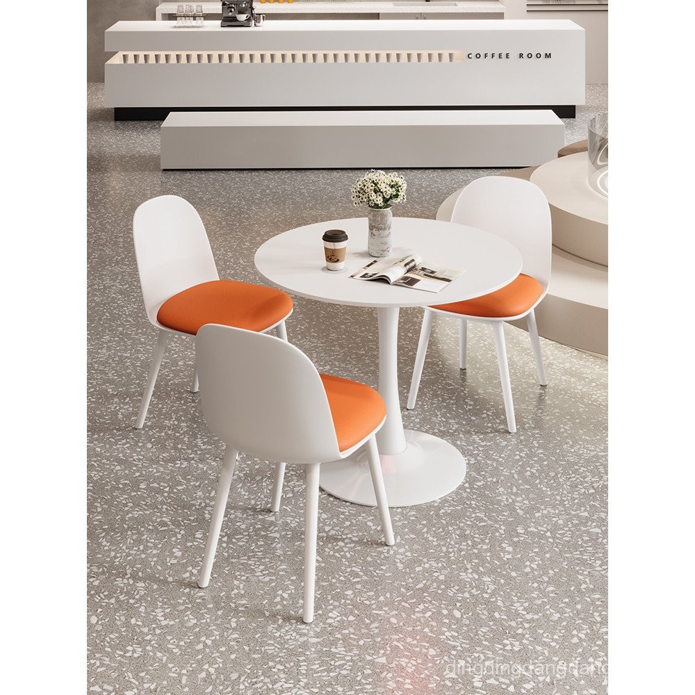 Negotiation Table and Chair Set Simple Office Reception Small Round ...