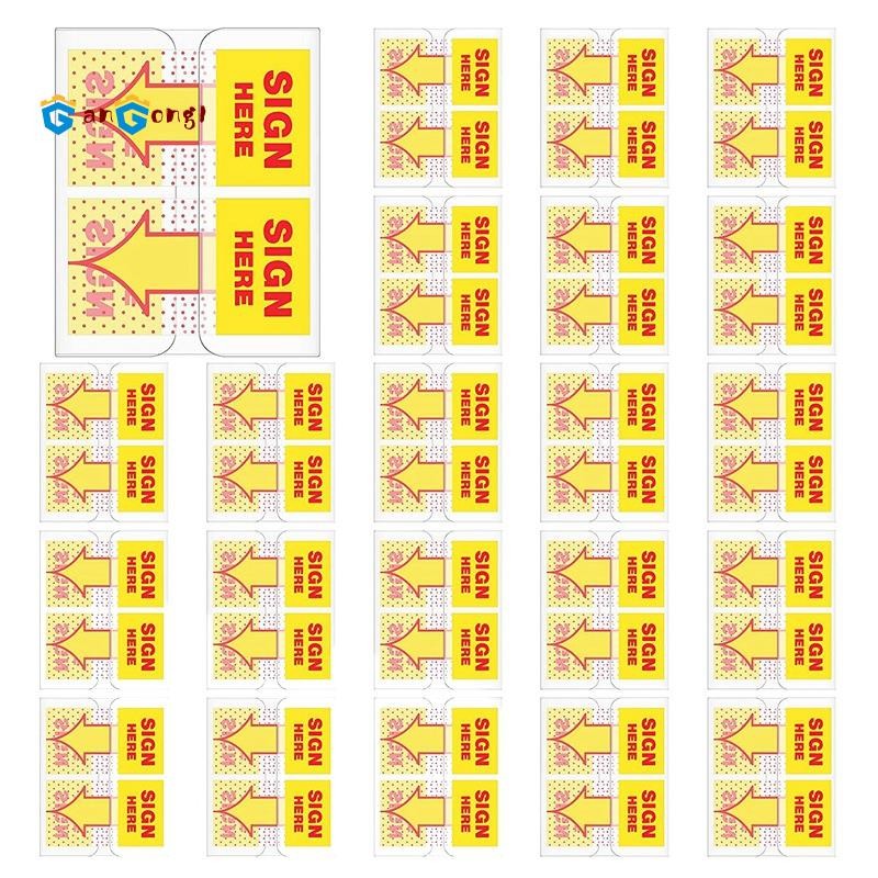 300 Piece Sign Here Tabs Sign Here Stickers with Dispenser Arrows Flag ...