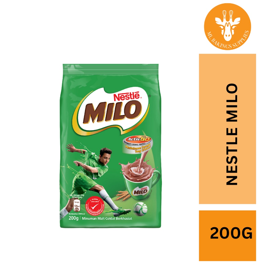 NESTLE MILO CHOCOLATE MALT POWDER Soft Pack 200g | Shopee Singapore