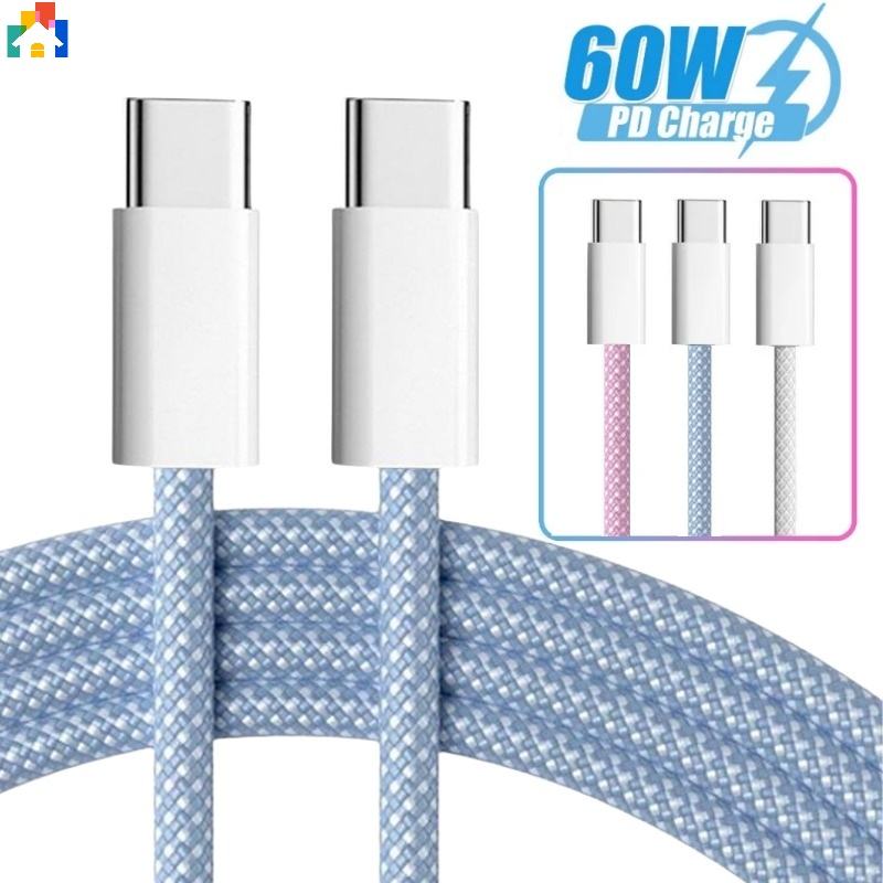 1M/2M High Quality PD Type C To Type C 60W Fast Charging Wire Cable ...
