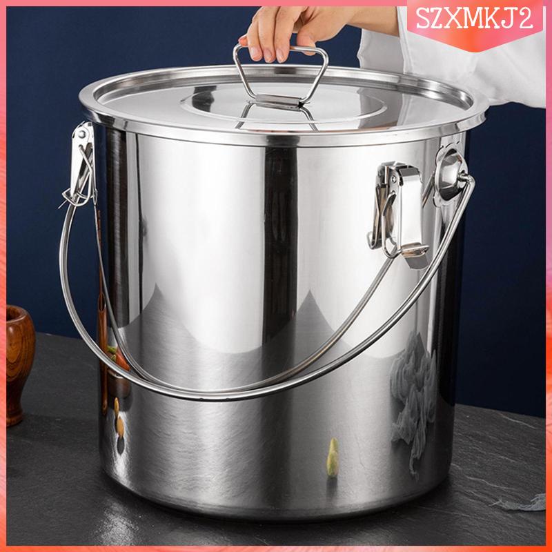 [szxmkj2] 201 Stainless Steel Stockpot Canning Pot Water Bucket for ...