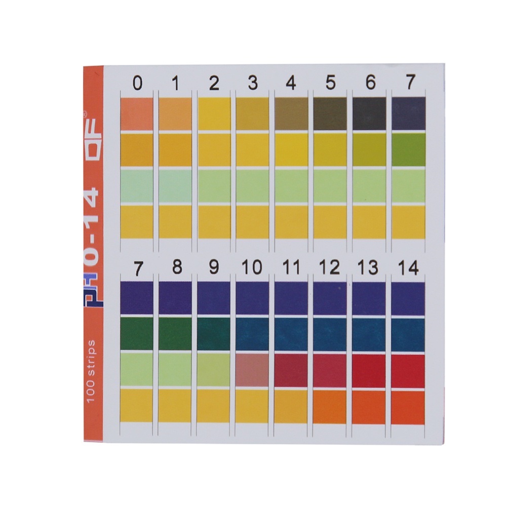 100pcs 0-14 pH Test Strips Alkaline Acid Indicator Paper Water Saliva ...