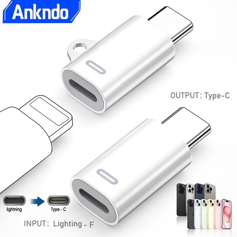 8 pin To Type-C Adapter Data Transfer Aluminum Alloy Light/ning To Type ...