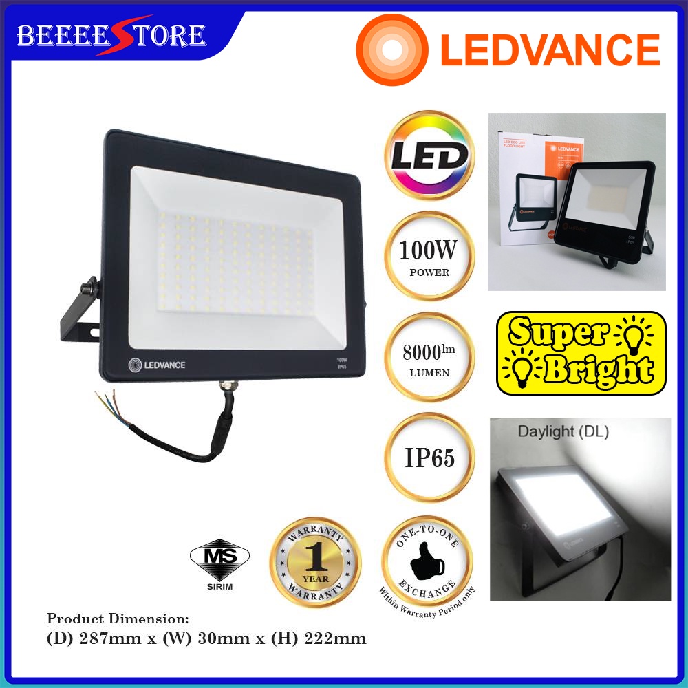 OSRAM LEDVANCE 100W LED FLOODLIGHT DAYLIGHT / LED SpotLight / Lampu ...
