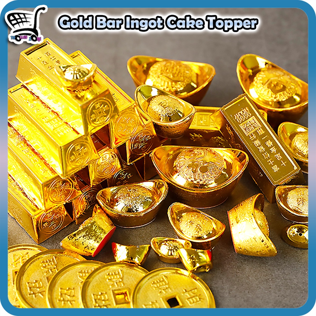 Gold Bar Ingot Cake Decorations Cake Topper Birthday Topper Decorations ...