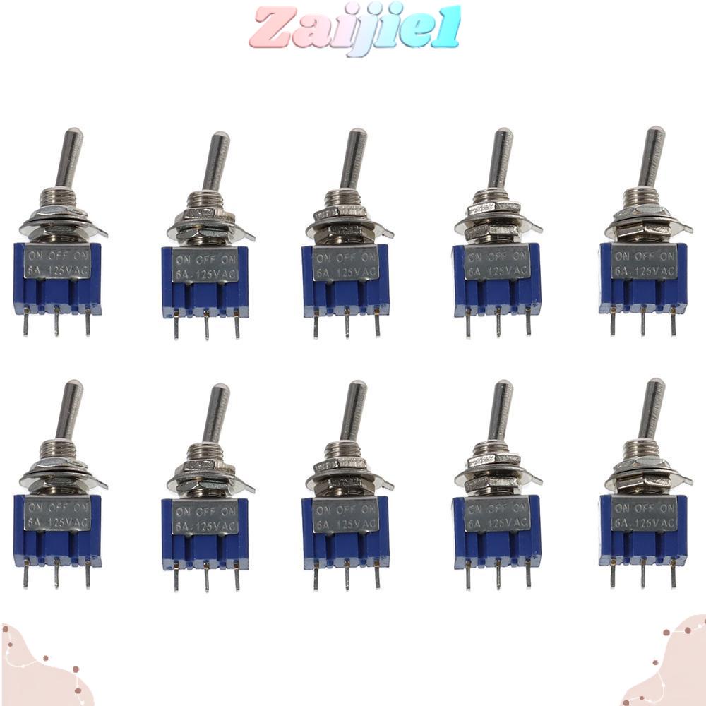 ZAIJIE1 10pcs Miniature Toggle Switch, Metal, Plastic 33mm / 1.3" Mini ...