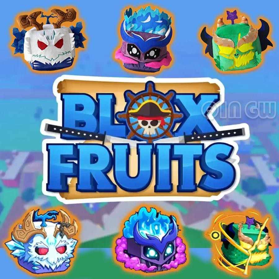 BLOX FRUITS Plush Toys Game Figure Yeti Gas Dragon Peripheral One Piece ...