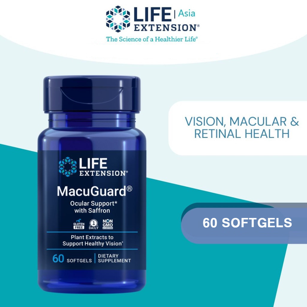 LIFE EXTENSION MacuGuard® Ocular Support with Saffron Vision, Macular ...