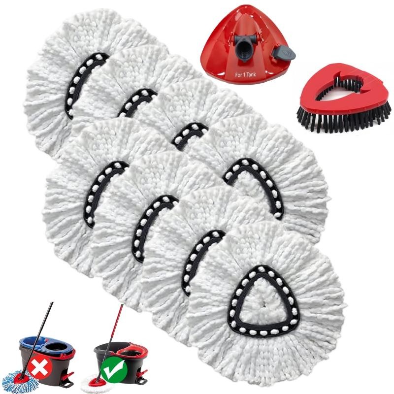 White Spin Mop Head Replacement & Shower Floor Scrubber,For O Cedar ...