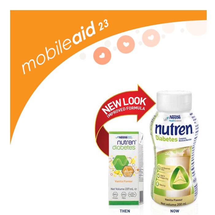【mobileaid - HLT】【Nestle】Nutren Diabetes Liquid Vanilla 200ml x 24 ...