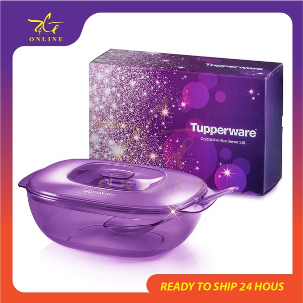 Tupperware 2.5L Purple Royale Crystalline Servewave Set Saucy Server ...