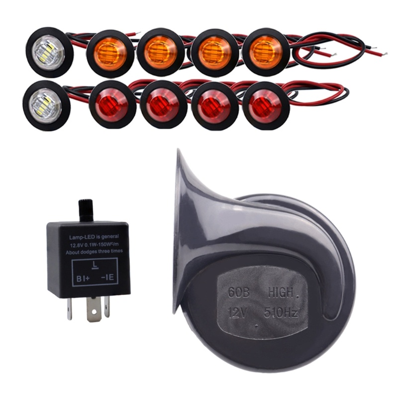 EDB* Pre-wired Turn Signal Horn Kit Universal Warning Light ...