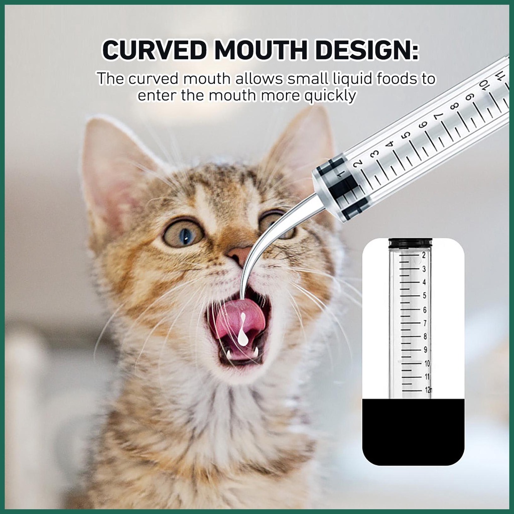Cat Syringe Feeder Newborn Animal Feeder Food Syringe Feeding Syringe ...