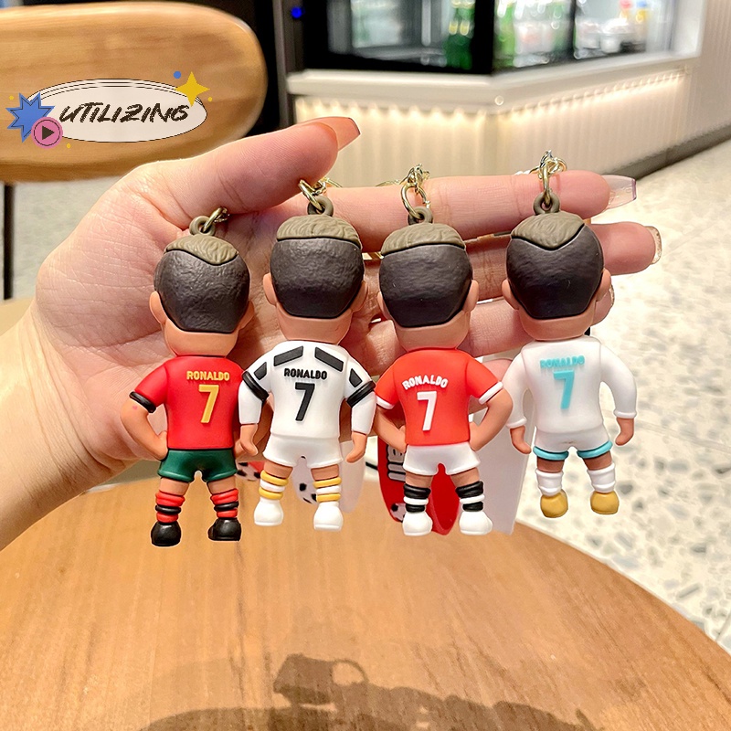 [UtilizingS] 1PC Football Ronaldo Player Figure Soccer Star Keychain ...