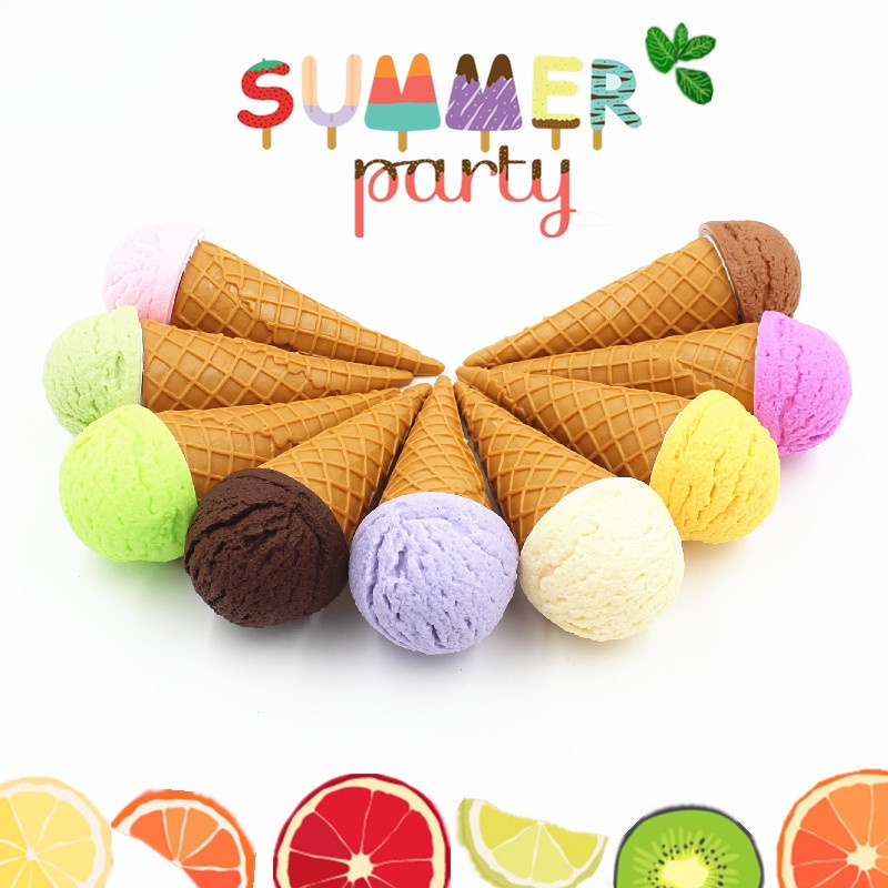 Fake Ice Cream Model Artificial PVC Ice Cream Cone Simulation Food ...