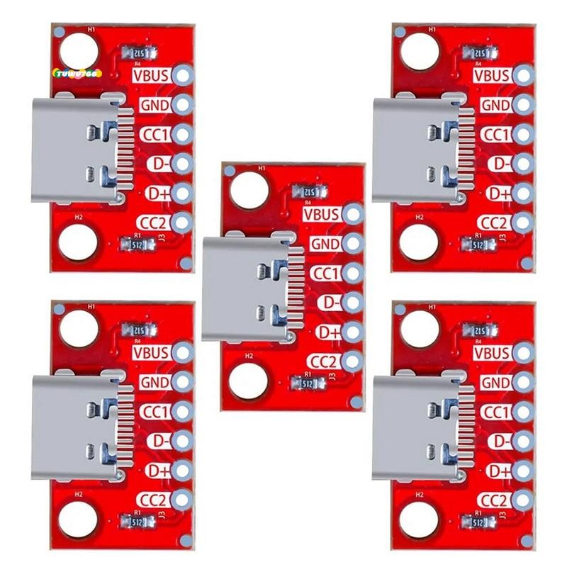 5PCS/Lot USB Type-C Breakout Board Serial Basic Breakout Female ...
