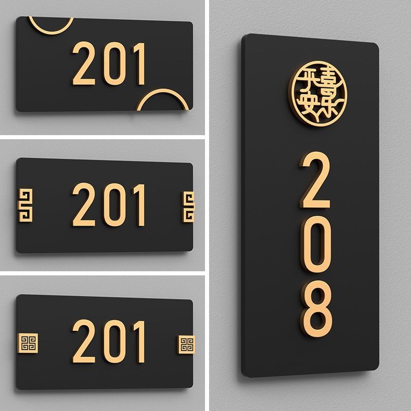 Unit number house number room number Acrylic Doorplate Number Plate ...