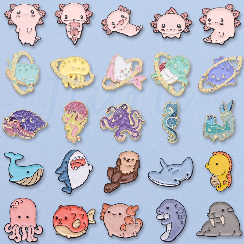 Protecting Ocean Awareness Pin Ocean Animal Enamel Pin Sea Animal ...