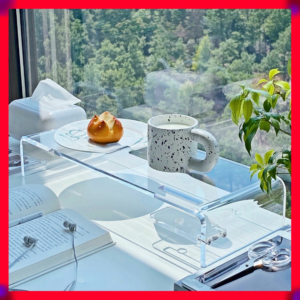 Acrylic Monitor Stand Laptop Stand Acrylic Bed Tray Small Computer Desk ...