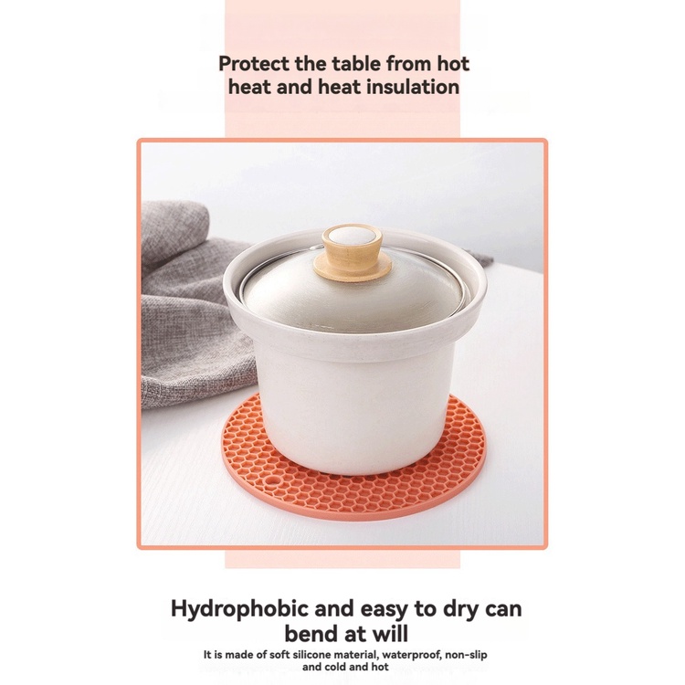 Heat Insulation Silicone Anti-scald Nordic Heat-resistant Table Mat Pot ...
