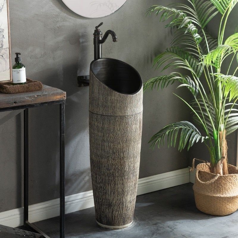 Garden Hotel Outdoor Wash Basin Courtyard Column Type Washbasin Column ...