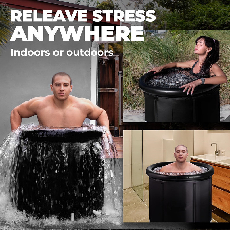 Large Inflatable Ice Bath Bucket90cm Quilted Bath Bucket Home Use ...