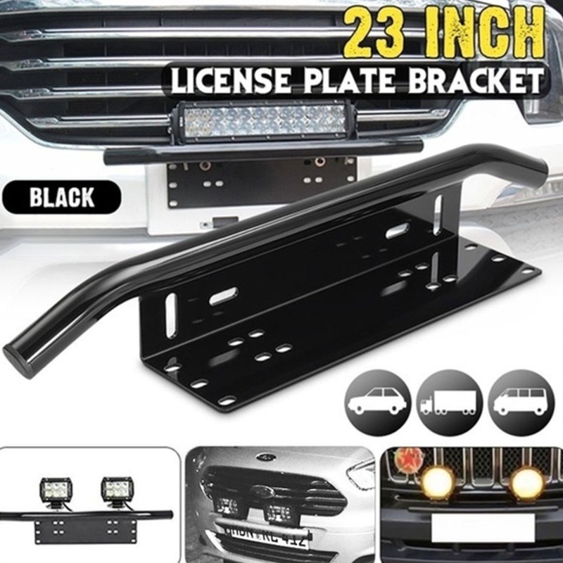 Car Number Plate Offroad Front Number Plate Bracket Frame Holder Light ...