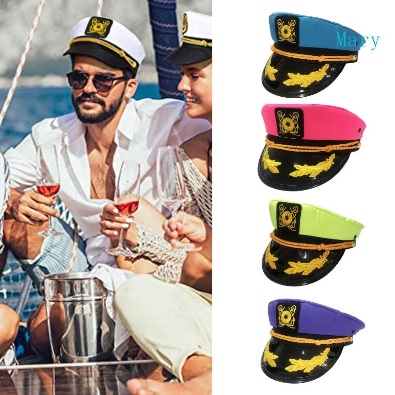 Mary Vintage Military Hats Yacht Boat Skipper Ship Sailor Captain Hat ...
