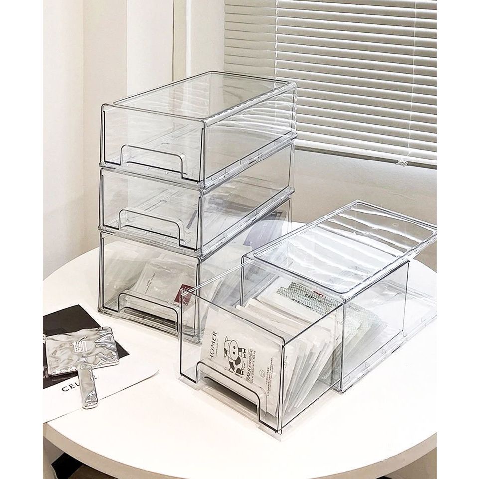 Dust Proof Large Capacity Transparent Stackable Acrylic Drawer ...