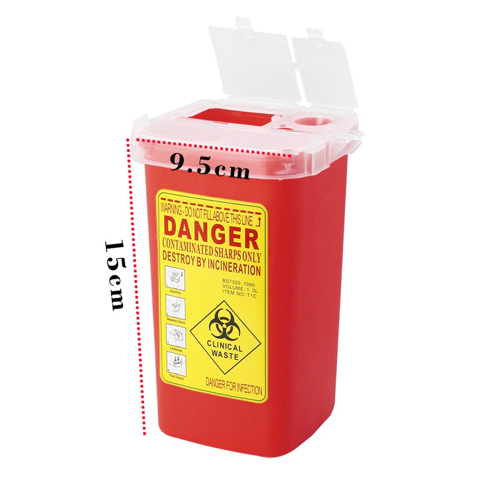 Sharp Container Box Tattoo Medical Biological Hazard Puncture Needle ...