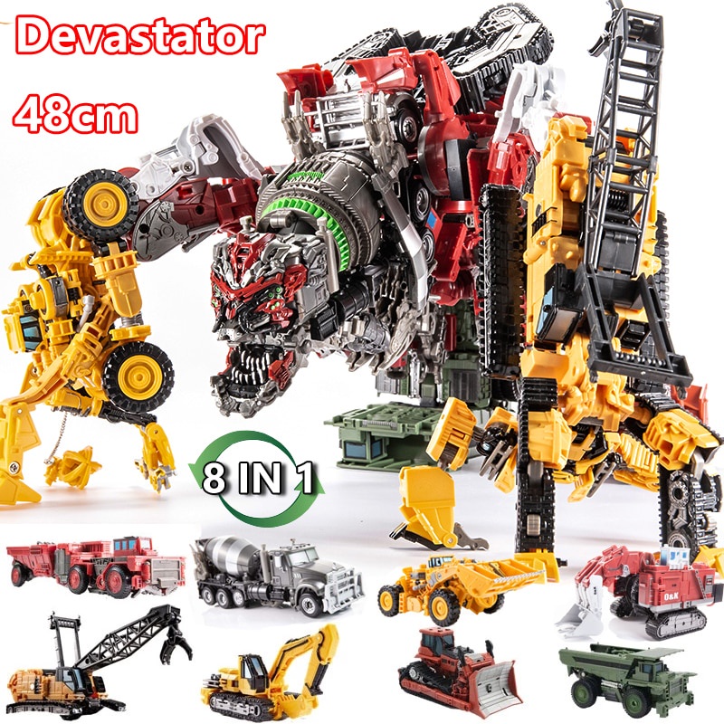 New Devastator Transformation Robot 8 IN 1 Blender Bulldozer Car Action ...