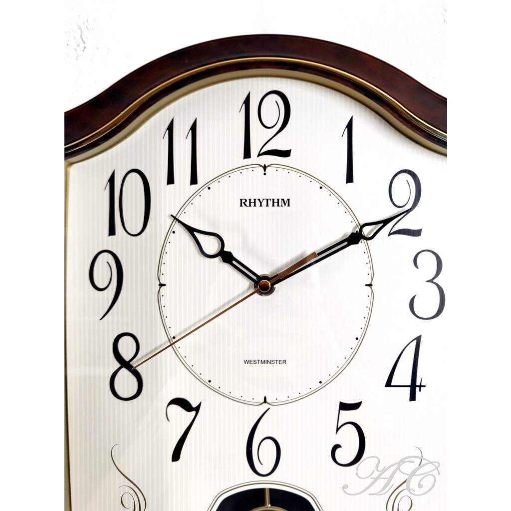 RHYTHM Westminster Melody Pendulum Wall Clock (Jam Dinding Berbunyi ...