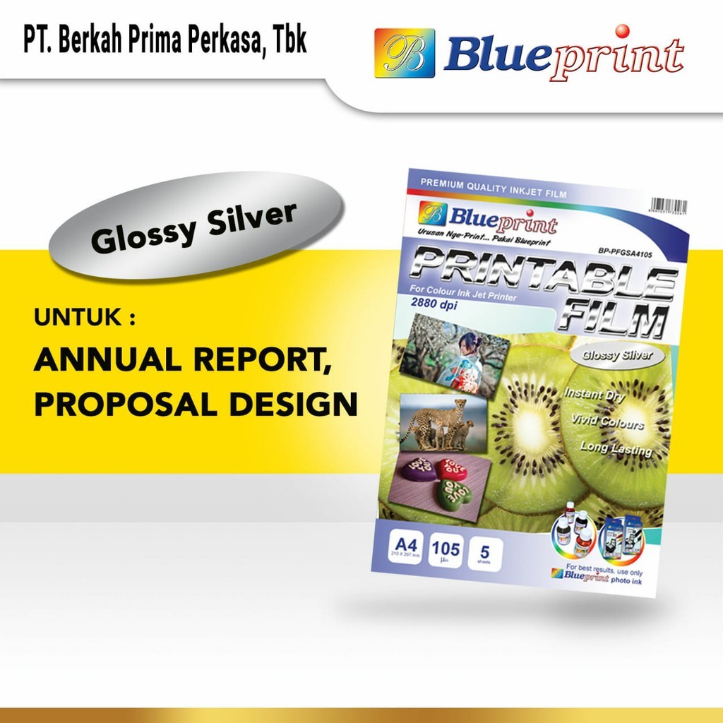 BLUEPRINT A4 Glossy Silver Printable Film Paper | Shopee Singapore