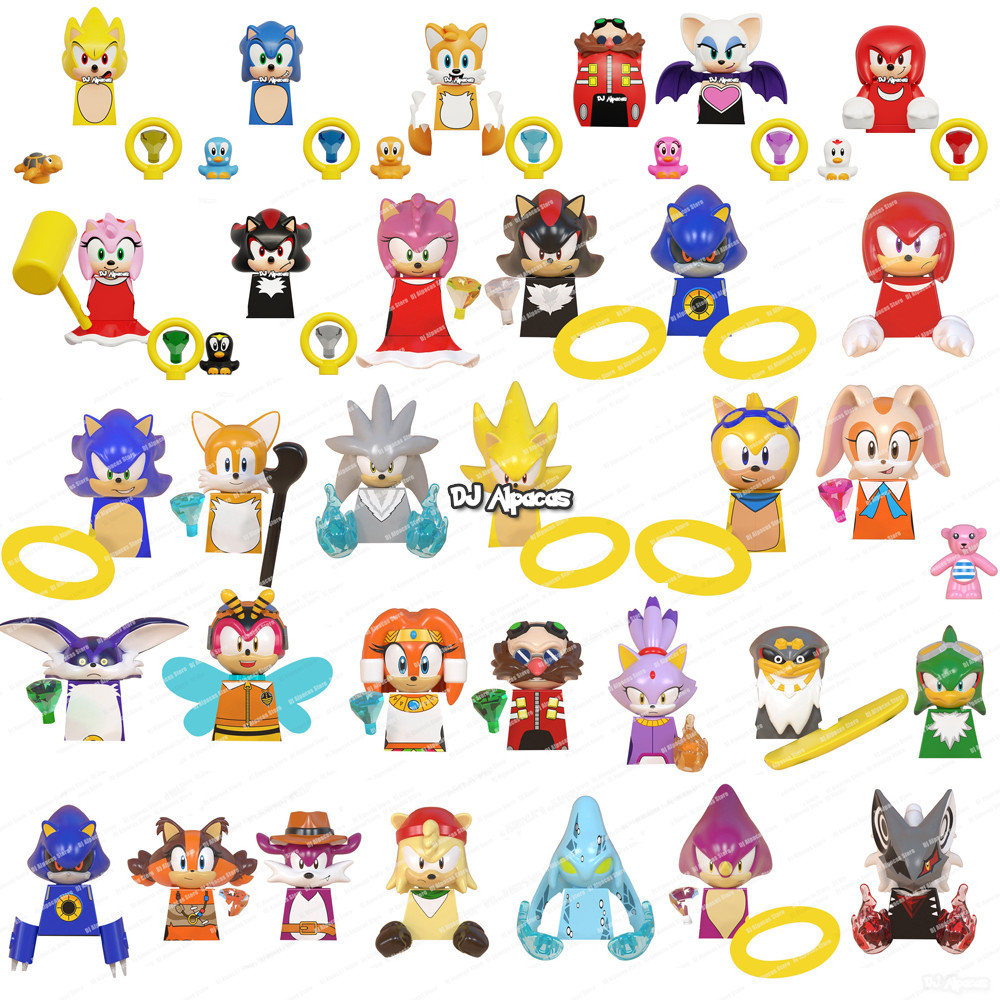 Super Sonic Building Dr.Eggman Blocks Figures Amy Rose Toy Nakkurusu ...