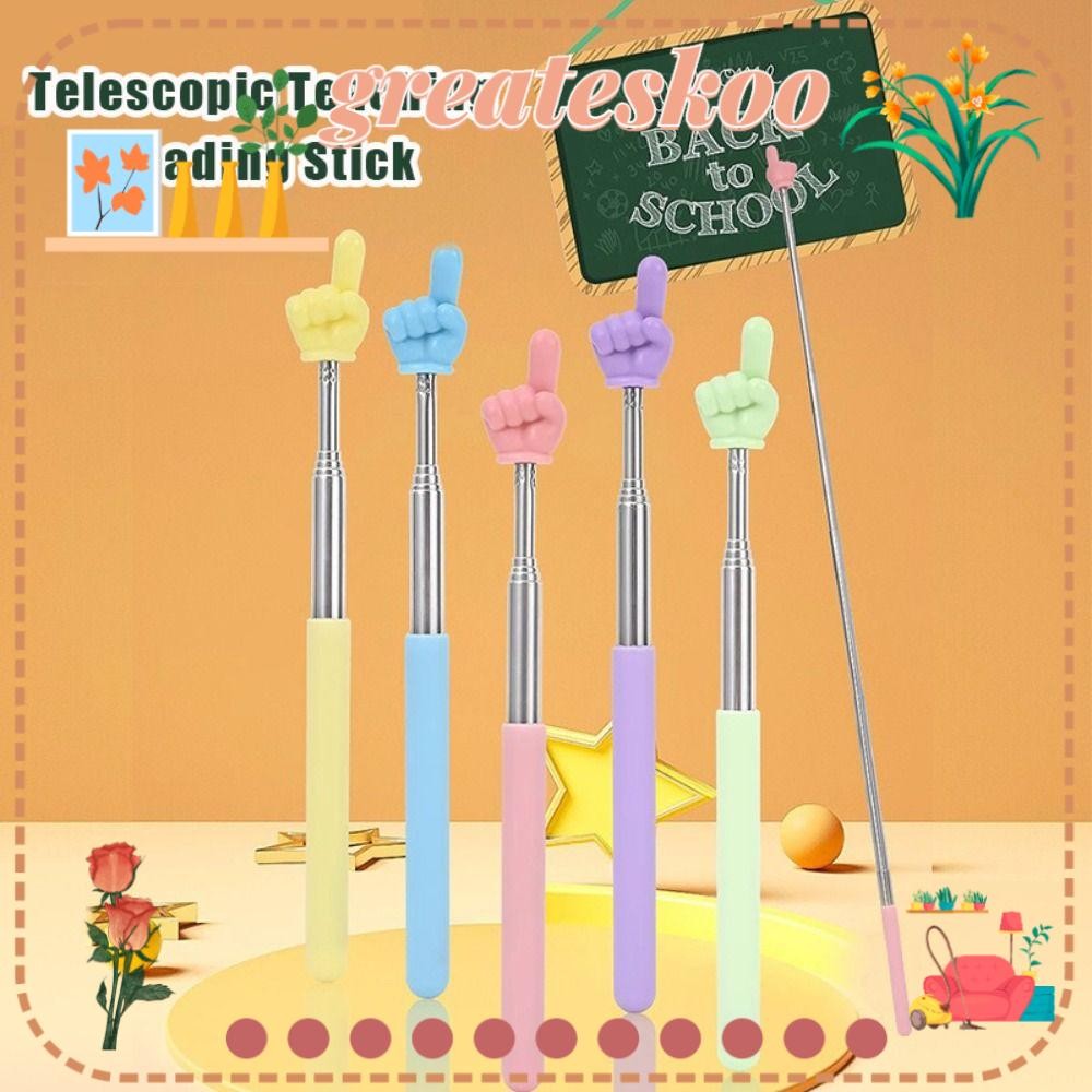 GREATESKOO Teaching Pointer, Finger Design Telescopic Rod Finger ...