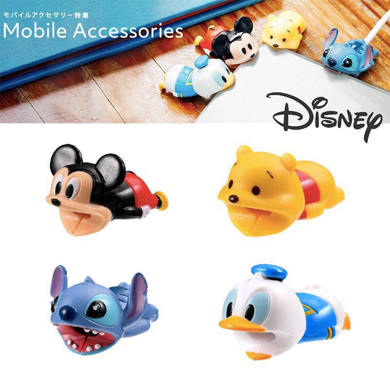Disney Data Cable Protector Winnie The Pooh Stitch Mickey Donald Duck ...