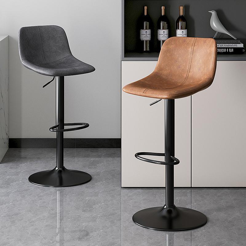 Bar Stools Swivel Barstools with Footrest and Ergonomic PP Back ...