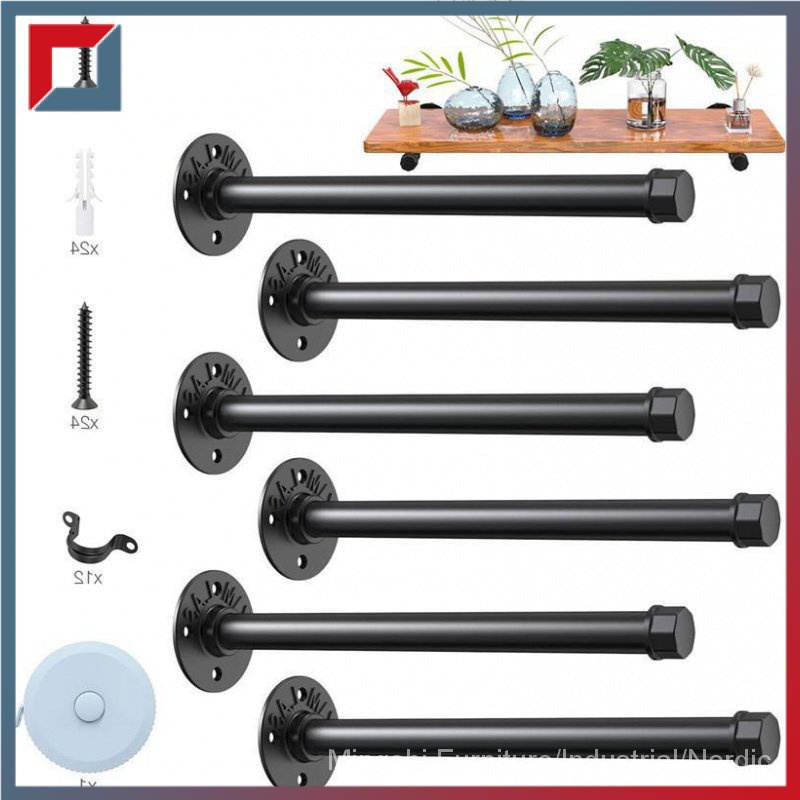 Wall shelf factory Nordic iron water pipe support shelf Wall frame ...