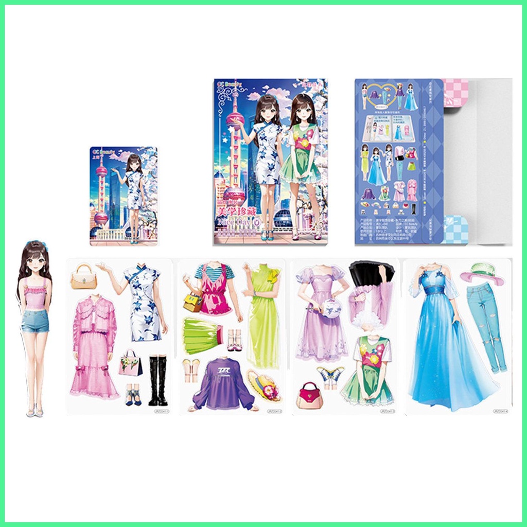 Magnet Princess Dress Up Doll Sticker Book Paper Dolls Stickers ...