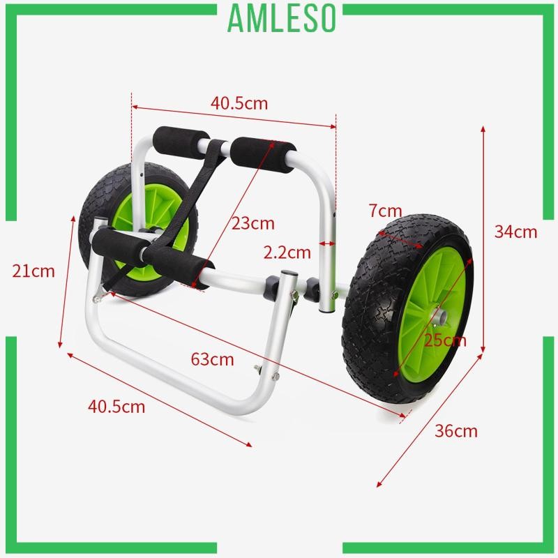 [Amleso] Foldable Kayak Cart Aluminum Alloy Heavy Duty Canoe Cart Kayak ...