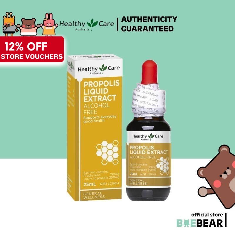 Healthy Care Propolis Liquid Extract Alcohol Free 25ml | Paw Paw Manuka ...