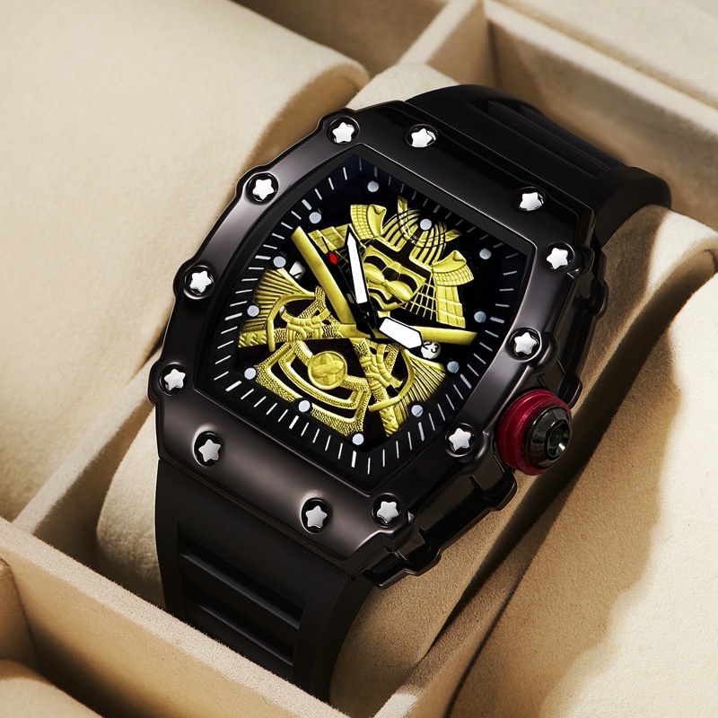 New samurai watch men's calendar luminous sports waterproof hot barrel ...