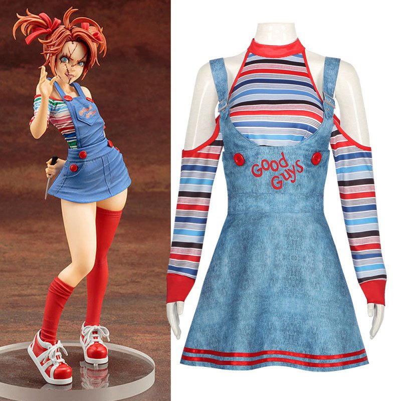 Chucky doll cosplay costume Chucky overalls Halloween costume ...