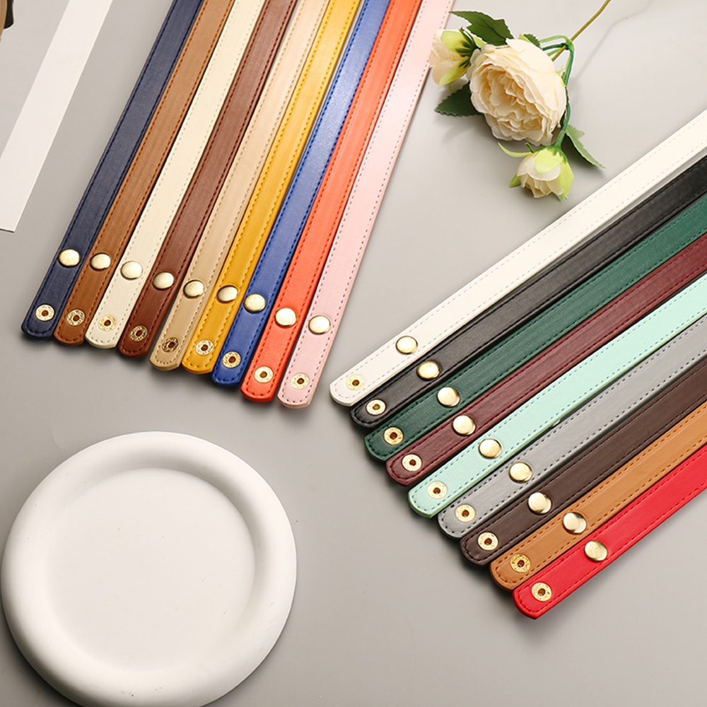 60cm Bag Handle Hand Strap Accessories DIY All-match 1PC PU Gold Snap ...