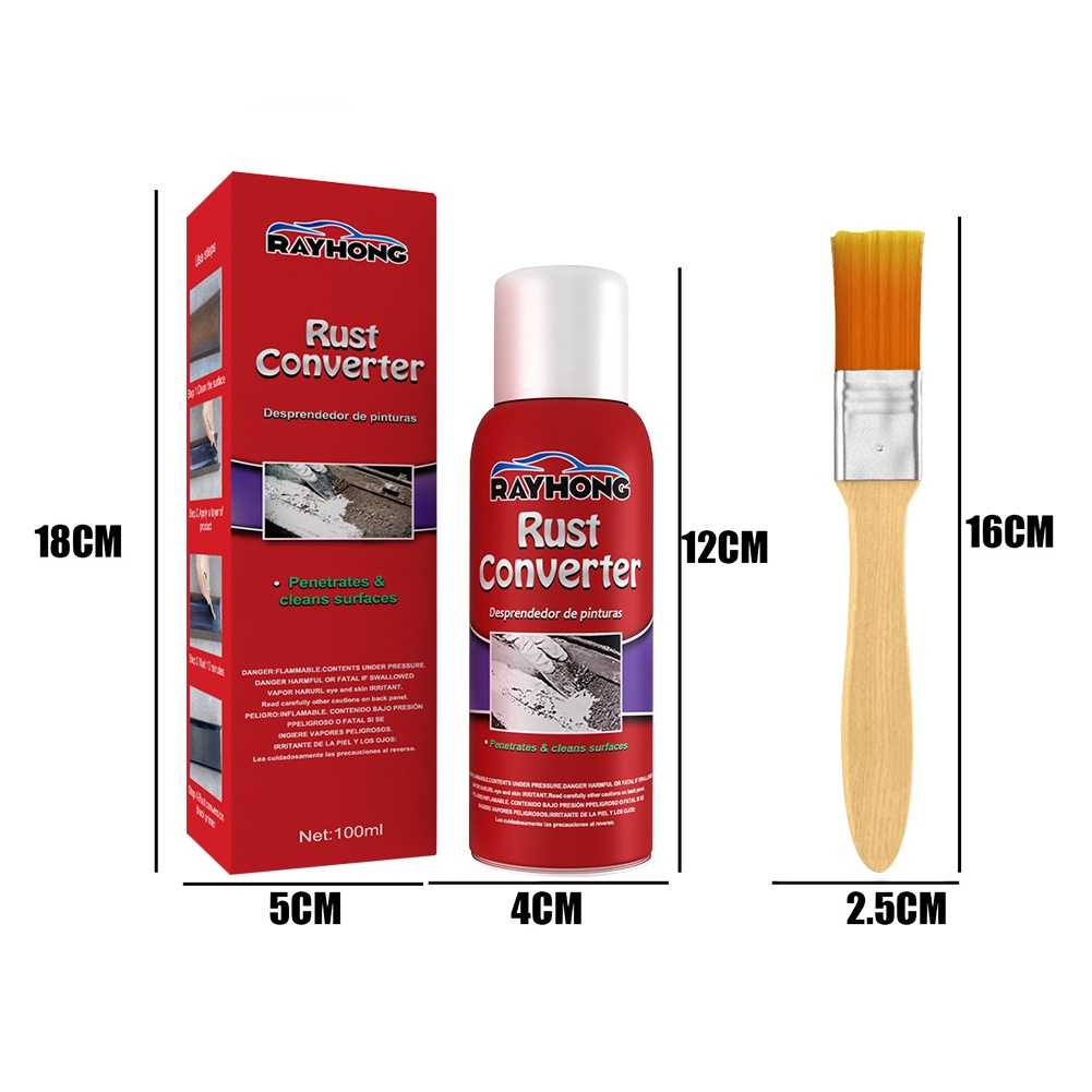 100ml Rust Converter Anti-Rust Non-toxic Inhibitor Metal Surface Paint ...
