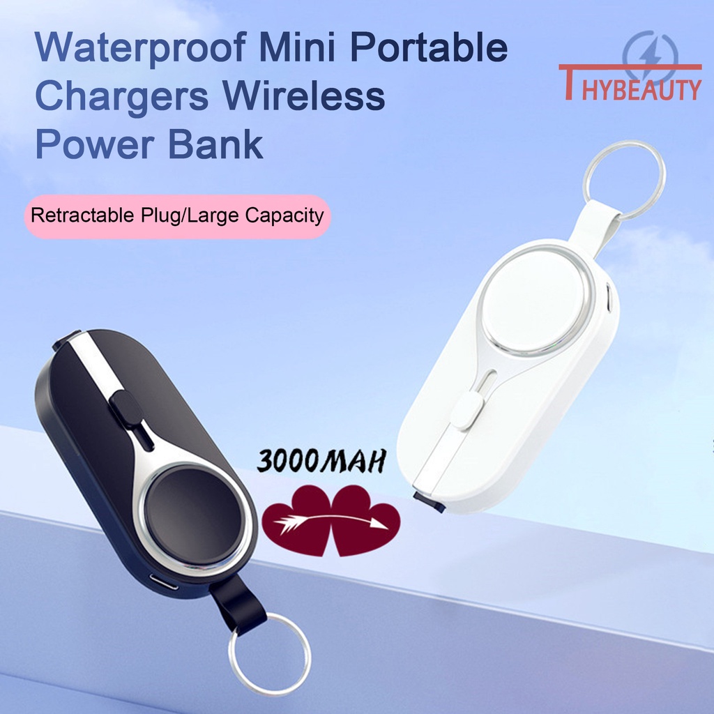 Thybeautyrx Power Bank Charger Keychain Design 4-in-1 Retractable Plug ...