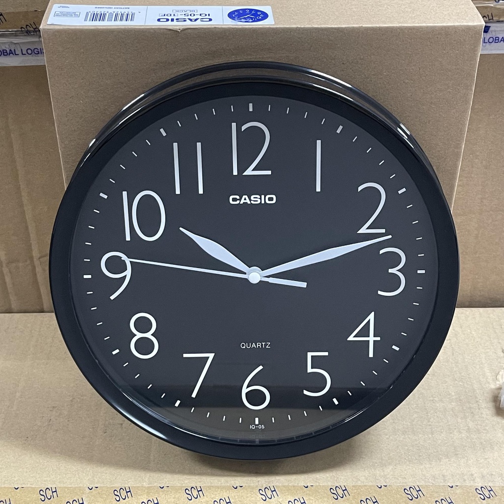 Casio Clock IQ-05-1D Black Analog Numeral Standard Simple Wall Clock IQ ...